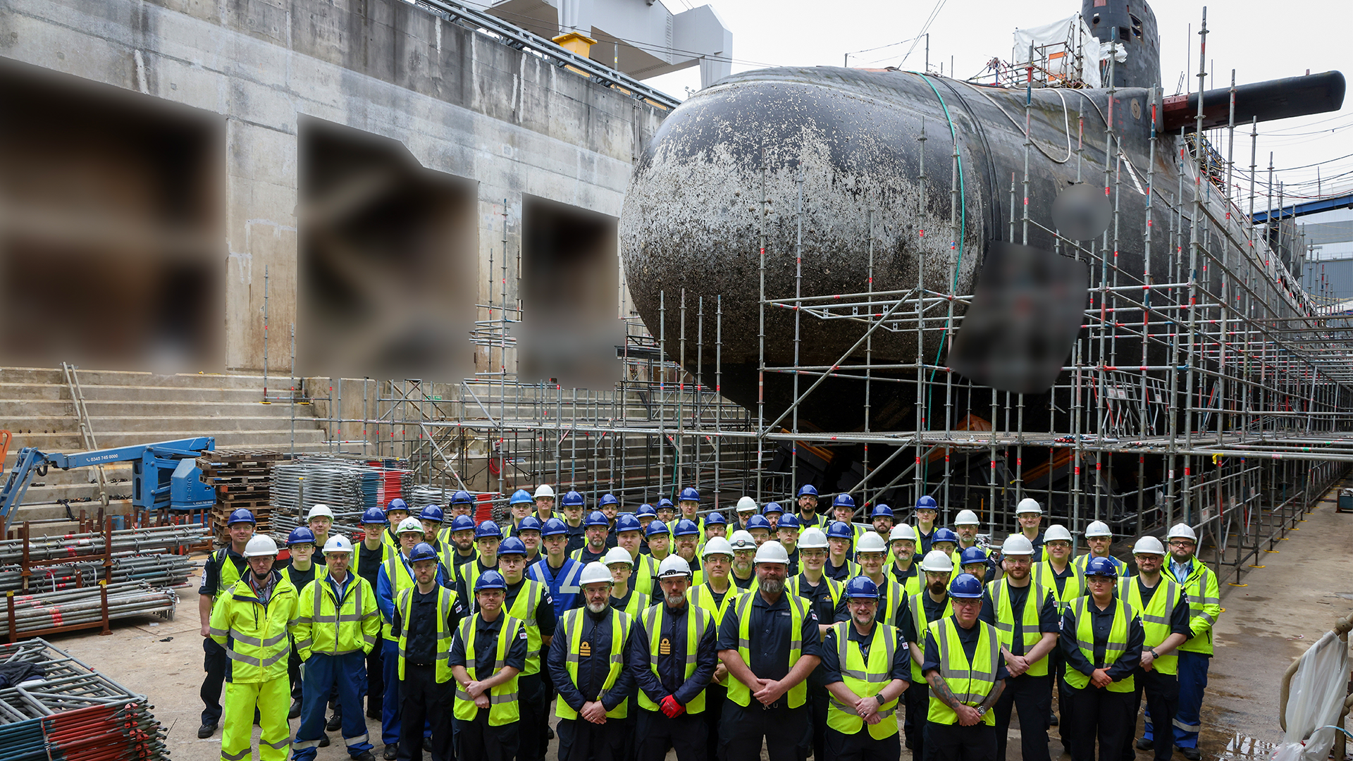 Nuclear sub HMS Victorious enters dry dock as part of her £560m refit and overhaul